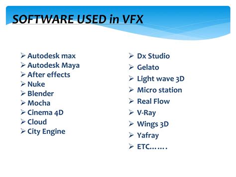 visual effects vfx pptx
