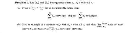 solved problem 9 let an and bn be sequences where an