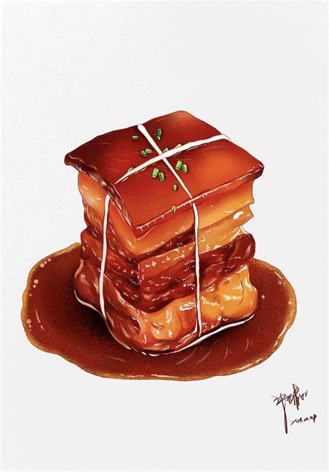 临摹东坡肉 许梦倩如 插画师作品 涂鸦王国gracg