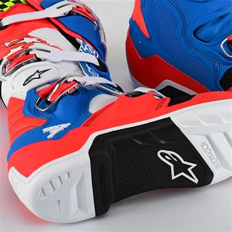 Botas Alpinestars Tld Tech 7 Mx Blanco Azul Rojo Moto Asap