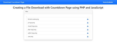 Creating Download Page With Countdown Using Php And Javascript Tutorial Sourcecodester