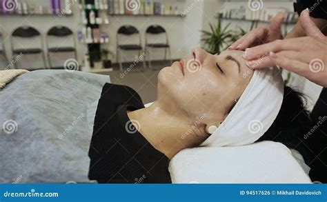 Face Massage Spa Skin And Body Care Close Up Of Young Woman Getting
