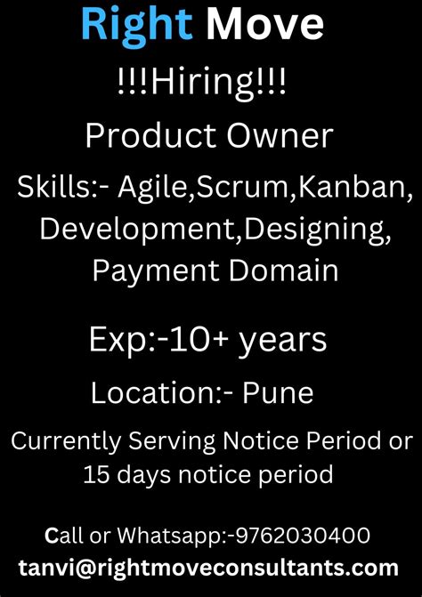 Tanvi P On Linkedin Productowner Agile Scrum Kanban Hiringnow