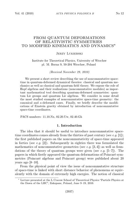 pdf from quantum deformations of relativistic symmetries to modified