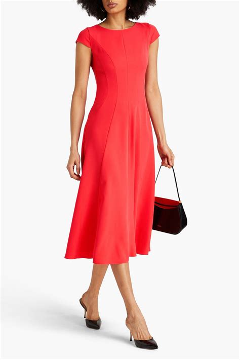 EMPORIO ARMANI Flared Crepe Midi Dress THE OUTNET