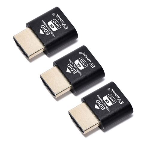 Evanlak Hdmi Dummy Plug Headless Ghost Display Emulator Premium