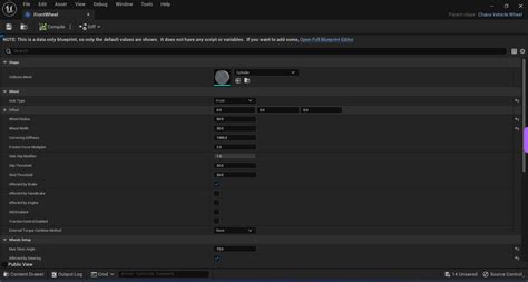 ue5 vehicle wheel not connected r unrealengine