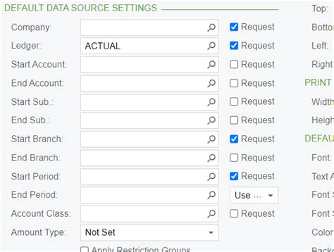 financial reports 2 reports same row and column sets different