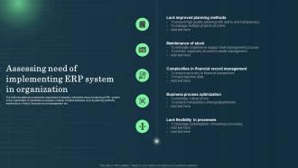 Defining ERP Software Assessing Need Of Implementing ERP System In