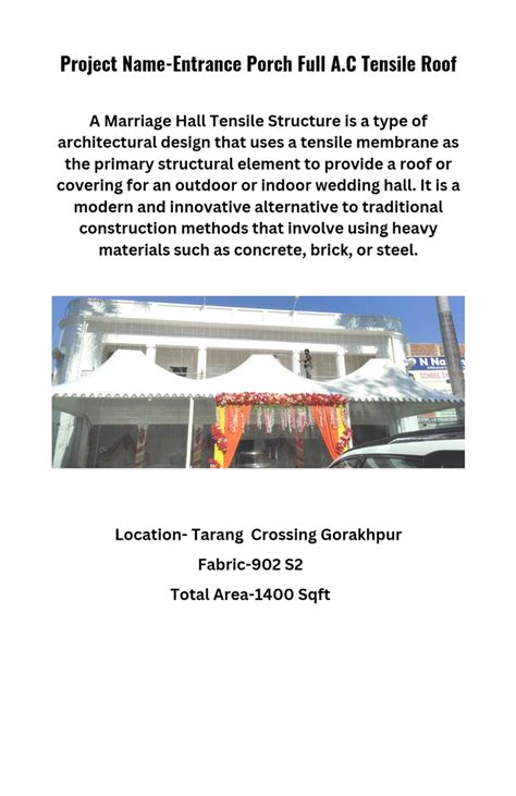 Polyester Prefab Modular Tensile Structure At ₹ 400 Sq Ft In Gorakhpur Id 2849983432573