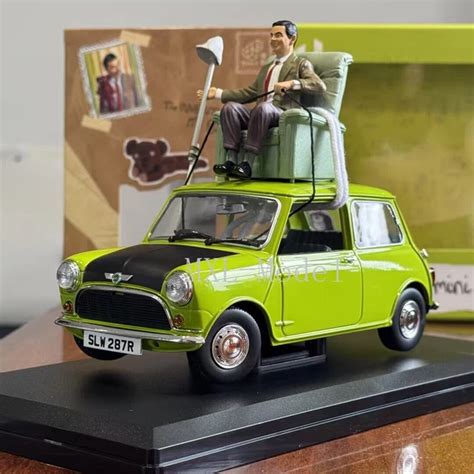 118 Scale Tiny Mini Cooper Mr Bean‘s Mini Set With Sofa Metal Diecast Model Car £9479