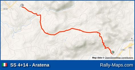 Ss 414 Aratena Stage Map Rally Costa Smeralda 1982 Erc 🌍 Rally