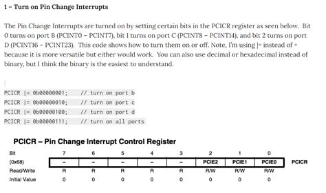 Avr Assign An Interrupt To Any Pin Of The Atmega328 Microcontroller