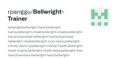 Github Rpanggubellwright Trainer Bellwrightbellwright Hackbellwright Hacksbellwright