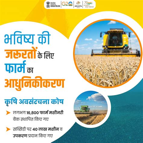 भविष्य की जरूरतों के लिए कृषि का आधुनिकीकरण ️कृषि अवसंरचना कोष से