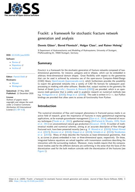 Pdf Frackit A Framework For Stochastic Fracture Network Generation And Analysis