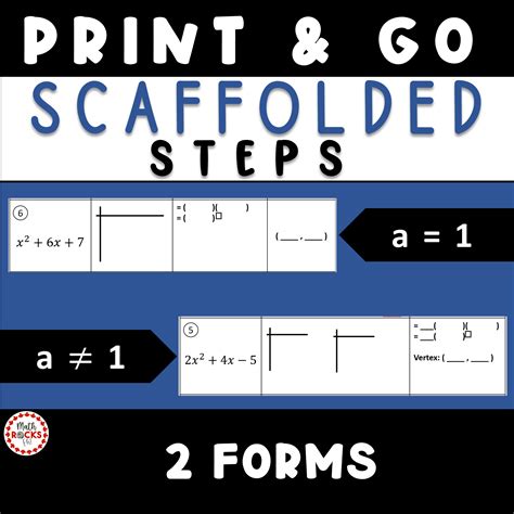 Complete The Square Quadratics Visually With Algebra Tiles Printable