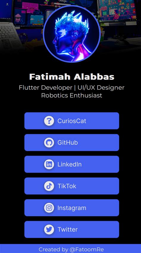 Github Fatoomreflutter Linktree