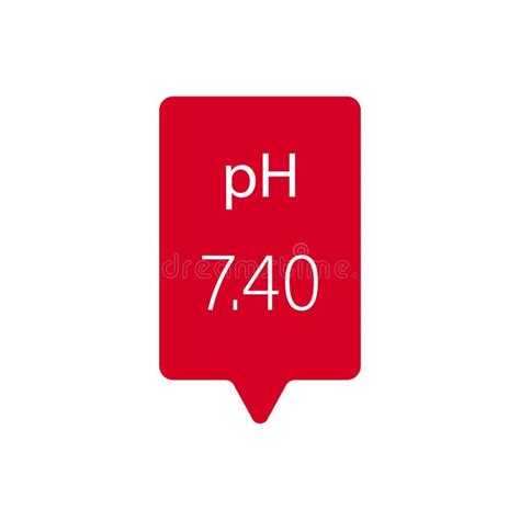 Ph Blood Icon Normal Human Blood Ph Level Health Care Concept Stock