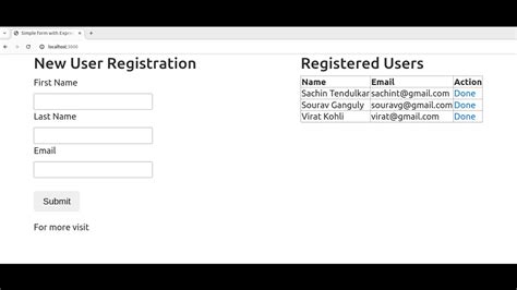 Node Js With Mongodb Simple Login And Registration Form Youtube
