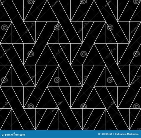 Seamless Thin Linear Pattern With Triangles Abstract Geometric Low Poly Background Stock