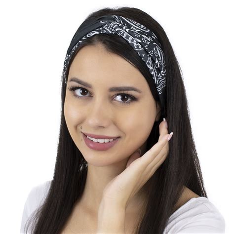 OPASKA DO WŁOSÓW pin up BANDAMKA turban CZARNA CRYSTALOVE PL