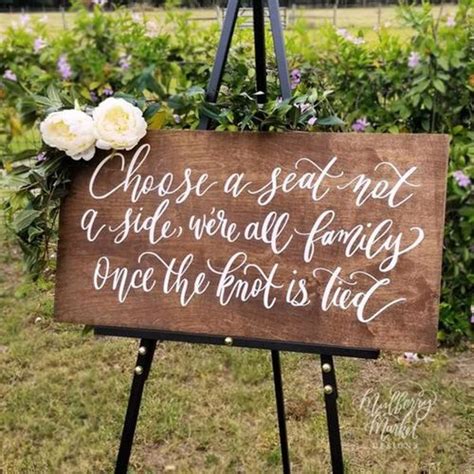 Panneau De Bienvenue En Bois Pour Mariage Entrée Rustique Tableau De