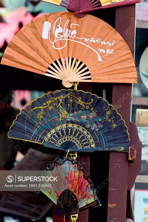 Traditional Hand Fans In Hanoi Vietnam Superstock