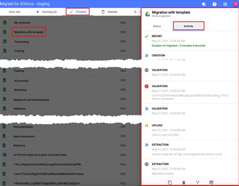 View Migration Reports Aodocs Knowledge Base