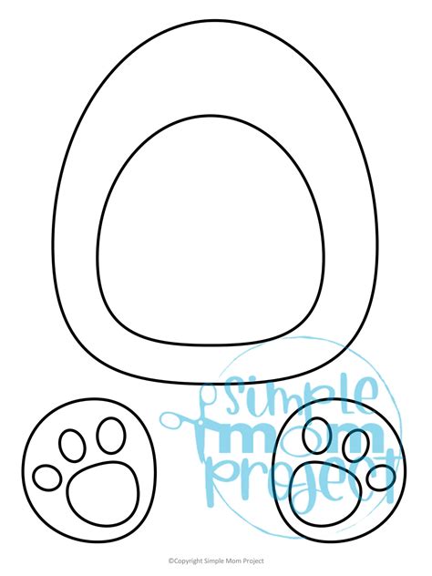 Polar Bear Paw Print Template