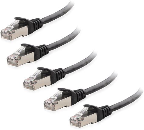 Amazon Com Cable Matters 10Gbps 5 Pack Snagless Short Shielded Cat6A Ethernet Cable 7 Ft SSTP