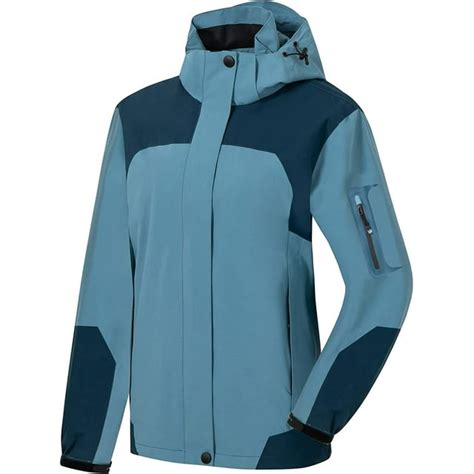 Saphirose Womens Lightweight Waterproof Rain Jacket With Removable
