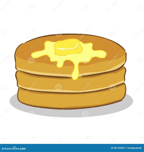 Pancake With Butter Stock Vector Image 40718034