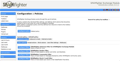 Exchange Anti Spam Filter SPAMfighter