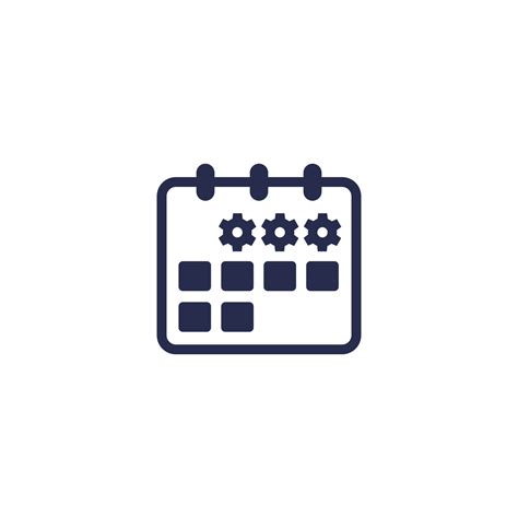 Maintenance Schedule Icon With A Calendar 20150651 Vector Art At Vecteezy