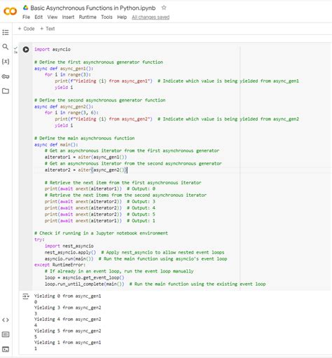 A Basic Example Of Asynchronous Generators In Python Using Colab Notebook By Roscoe Kerby