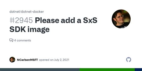 Please Add A SxS SDK Image Issue Dotnet Dotnet Docker GitHub