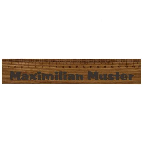 Holz Lineal aus geölter Eiche 20 cm personalisierbar