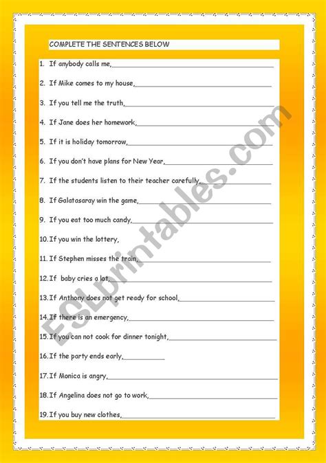 If Clause Type 1 ESL Worksheet By Gunpowder