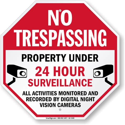 No Trespassing Signs Over 100 Different Options