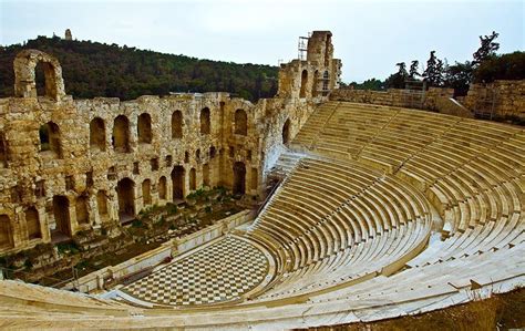 Theatre Of Dionysus At Athens Greece Ancient Greek Theatre