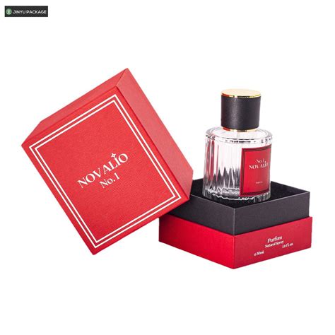 Custom Red Texture Paper T Arabic Perfume Packaging Box Arabic