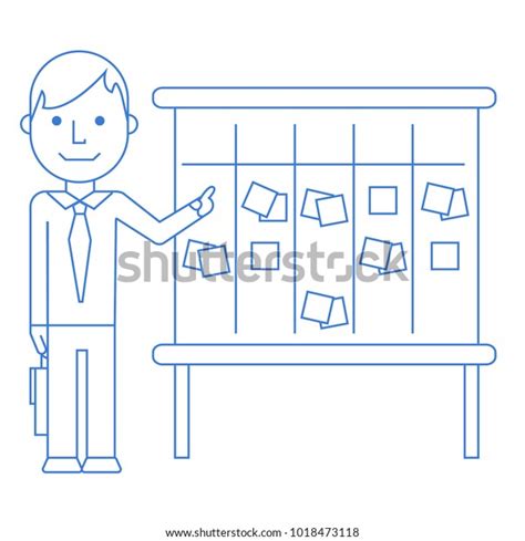 Linear Scrum Master Pointing Kanban Board 스톡 벡터로열티 프리 1018473118