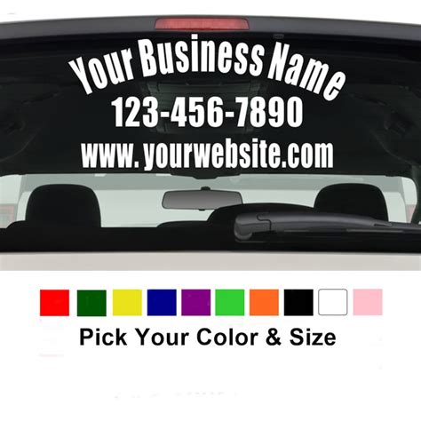 Personalized Vehicle Window Decals Etsy