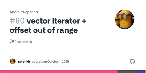 Vector Iterator Offset Out Of Range Issue Artelnics Opennn GitHub