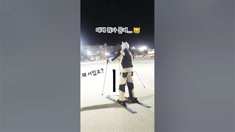 참 신기해 일자로 서있는게 😭 어떡하면 좋죠 스키 웰리힐리파크 강습 몸치 연습 겨울 스포츠 운동 운동하는