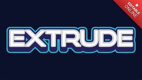 Extrude Blue 3d Text Effect Generator