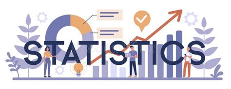 Statistics Typographic Header Concept Web Page Improvement Stock