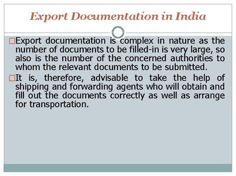 Exportimport Documentation In India Role Of Export Documentation
