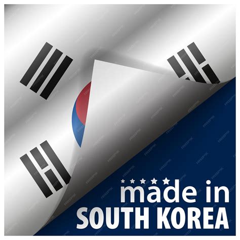 Premium Vector | Made in southkorea graphic and label